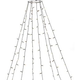 Konstsmide LED-Baummantel &raquo;Weihnachtsdeko aussen, Christbaumschmuck, 8h Timer&laquo; Ring &Oslash; 15, 8 Str&auml;nge &agrave; 50 bernsteinfarbene Dioden, vormontiert schwarz