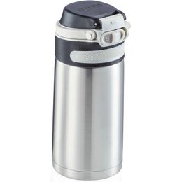 Leifheit Thermoflasche &raquo;Flip&laquo; 350 ml silber Edelstahl, Polypropylen (PP), Silikon
