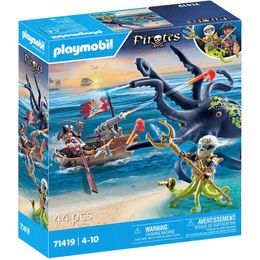 Playmobil Konstruktions-Spielset &raquo;Kampf gegen den Riesenoktopus (71419), Pirates&laquo; Made in Europe bunt Konstruktions-Spielset