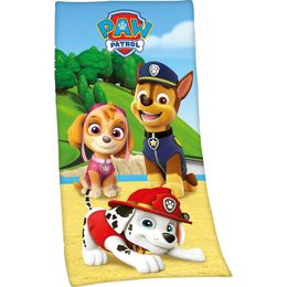 PAW PATROL Badetuch &raquo;&laquo; mit niedlichem Motiv blau Samt, Obermaterial: 100% Baumwolle