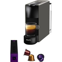 Nespresso Kapselmaschine &raquo;XN1108 Essenza Mini von Krups&laquo; Pumpendruck: 19 Bar, inkl. Willkommenspaket mit 7 Kapseln grau Kapselmaschine