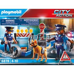 Playmobil Konstruktions-Spielset &raquo;Polizei-Stra&szlig;ensperre (6878), My Action Heroes&laquo; Made in Germany bunt Konstruktions-Spielset