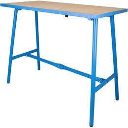 G&uuml;de Werkbank &raquo;GWB 100/50 F&laquo; H&ouml;he/L&auml;nge: 84,5x112 cm blau MDF, Stahl
