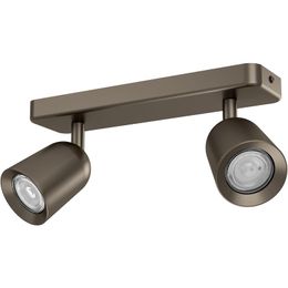 Eglo Deckenspot &raquo;CAMALDOLI Spotlampe - Stahl - GU10 - 2X10W - IP20&laquo; GU10 1 Stk. Wandleuchte, Wandspot, schwenkbar, Strahler, L30 x B4,5 x H11,5 cm