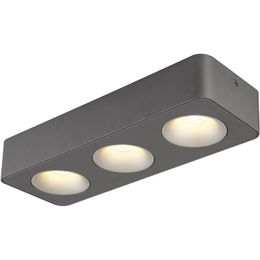 Globo LIGHTING LED Deckenstrahler &raquo;HANGARAU&laquo; LED-Modul 1 Stk. Warmwei&szlig; Spot/grau/3000K/Flur/Wohnbereich/LxBxH: 1800x85x185mm