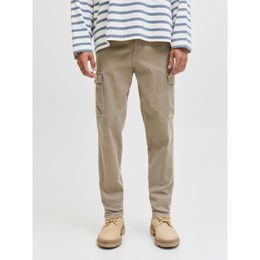 Jack & Jones Jack & Jones Herren Cargohose &raquo;JPSTACE ARTHUR DOBBY CARGO SN&laquo; beige 28, L&auml;nge 30