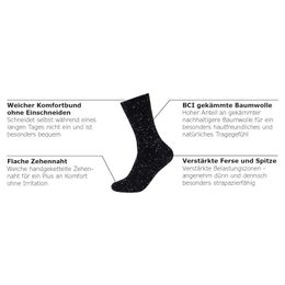 Camano Herren Socken &raquo;comfort&laquo; 9 Paar, mit verst&auml;rktem Fersen- und Zehenbereich 35-38