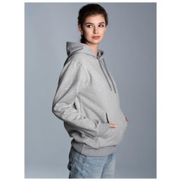 TRIGEMA Damen Kapuzensweatshirt &raquo;TRIGEMA Hoodie aus Sweatqualit&auml;t&laquo; grau L