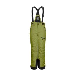 Killtec Jungen Skihose &raquo;KSW 195 BYS SKI PNTS&laquo; Wasserdichte, atmungsaktive Skihose mit verstellbarer Taille und Latz gr&uuml;n 128, Normalgr&ouml;&szlig;en