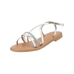 Scapa Damen Riemchensandale &raquo;Scapa Sandalen Lederimitat&laquo; silber 37