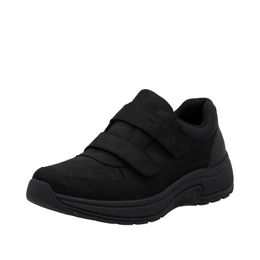 Rieker Damen Klettschuh Halbschuh, Sneaker, Freizeitschuh in bequemer Form schwarz 44
