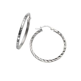 Firetti Damen Paar Creolen &raquo;Schmuck Geschenk Silber 925 gl&auml;nzendes Design diamantiert&laquo; silber