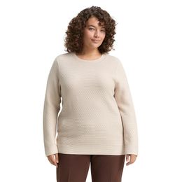 Tom Tailor Plus Damen Tom Tailor PLUS Strickpullover mit Struktur-Muster 46