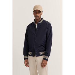Bugatti Herren Bugatti Blouson ohne Kapuze mit Collegekragen blau L