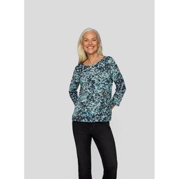 Rabe Damen 3/4-Arm-Shirt mit grafischem Muster grau 42