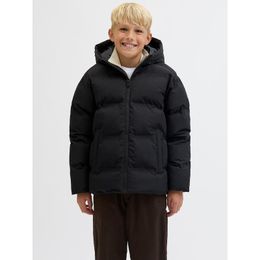 Jack & Jones Jack & Jones Junior Herren Steppjacke &raquo;JJESOHO PUFFER HOOD SN JNR&laquo; mit Kapuze schwarz 176