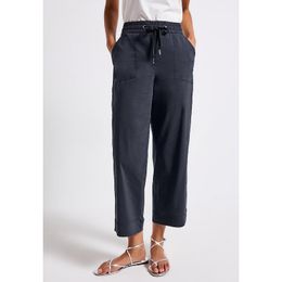 Street One Damen Street One Stoffhose Sommerhose mit Turn-Up blau 42, L&auml;nge 28