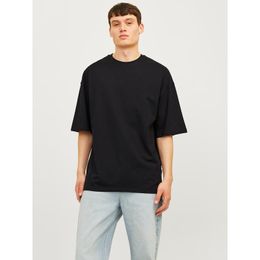 Jack & Jones Jack & Jones Herren Rundhalsshirt &raquo;JJECHARGE TEE O-NECK NOOS&laquo; mit Rundhalsausschnitt schwarz XS