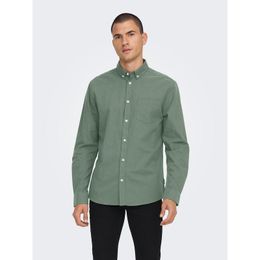 Only & Sons Only & Sons Herren ONLY & SONS Langarmhemd &raquo;ONSALVARO SLIM LS OXFORD SHIRT NOOS&laquo; blau XL, N-Gr