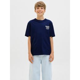 Jack & Jones Jack & Jones Junior Jungen T-Shirt &raquo;JORNORREBRO TYPO TEE SS CREW NECK SN JNR&laquo; blau 164