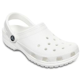 Crocs Damen Clog &raquo;Classic&laquo; Sommerschuh, Gartenschuh, Poolslides, mit typischem Logo wei&szlig; 43