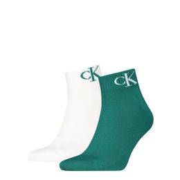 Calvin Klein Jeans Herren &raquo;CKJ MEN QUARTER MONOGRAM&laquo; 2 Paar, mit dezenter Logostickerei, komfortable Frotteesohle 43-46