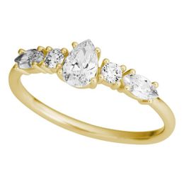 Firetti Damen Fingerring &raquo;Schmuck Geschenk Gold 375 Damenring Goldring Fantasie&laquo; mit Zirkonia (synth.) gold