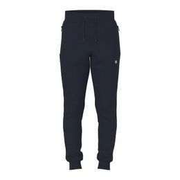 name it Jungen Jogginghose &raquo;NKMVIMO f&uuml;r Jungen mit B&uuml;ndchen und Stretchkomfort&laquo; unifarben, casual, regular fit, Baumwollmischung, Rundhals blau 122, N