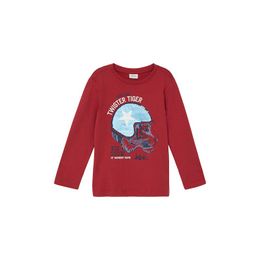 s.Oliver Junior Jungen s.Oliver Junior Langarmshirt mit Print und Wendepailletten, f&uuml;r Kids rot 140