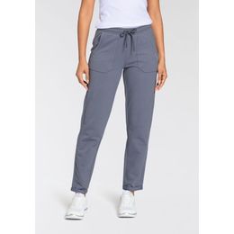 1 Damen Jogginghose mit gro&szlig;en Taschen grau 46, N-Gr