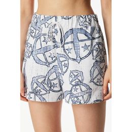Schiesser Damen Shorts &raquo; 150 Years&laquo; seitliche Taschen, weites Bein, Baumwolle, Bindekordel bunt 40, N-Gr