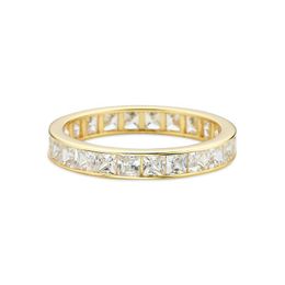 Bruno Banani Damen Fingerring &raquo;Schmuck Geschenk Silber 925 Damenring Memoire&laquo; mit Zirkonia (synth.) gold