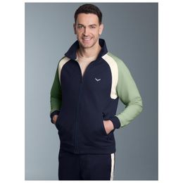 TRIGEMA Herren Trainingsjacke &raquo;TRIGEMA Sweatjacke mit Stehkragen&laquo; 1 Stk. tlg. blau XXL