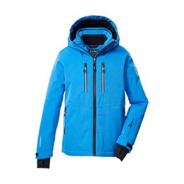 Killtec Jungen Skijacke &raquo;KSW 191 BYS SKI JCKT&laquo; Wasserdichte Kinderjacke mit Kapuze, Schneefang und Reflektoren blau 152