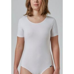 Skiny Damen Kurzarmbody &raquo;Body Collection&laquo; bequem, weich, schlicht, kurz&auml;rmlig, Baumwollmix wei&szlig; 40, N-Gr