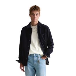 Marc O'Polo Marc O'polo Denim Herren Marc O'Polo DENIM Langarmshirt aus softem Frottee-Cord, relaxed fit, Kentkragen S