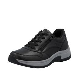 Rieker Herren Sneaker Schn&uuml;rschuh, Halbschuh, Freizeitschuh mit gepolstertem Schaftrand schwarz 45