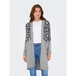 Only Damen Only Strickjacke &raquo;ONLJADE ANIMAL LS CARDIGAN CC KNT&laquo; grau XS