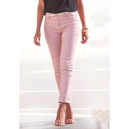 Lascana Damen Lascana 7/8-Jeggings in Skinny-Form, Stretch-Denim, Basic lila 34, N-Gr