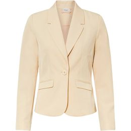bonprix Damen bonprix Kurzblazer &raquo;Kurzblazer&laquo; eleganter Stil, Slim Fit, aus Polyester und Elasthan beige 48