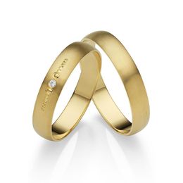 Firetti Unisex Trauring &raquo;Schmuck Geschenk Gold 375 Hochzeit Ehering "LIEBE"&laquo; Made in Germany, wahlweise mit oder ohne Brillant gold