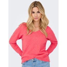 Only Damen Only &raquo;ONLRICA LIFE L/S V-NECK PULLO KNT NOOS&laquo; Materialmix, regular fit XS