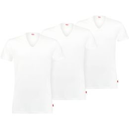 Levi's Levi's Herren T-Shirt 3er-Pack, V-Ausschnitt, Kurzarm, Cotton-Mix, elastisch wei&szlig; XL
