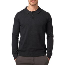INDICODE Herren Polokragenpullover &raquo;INBarner&laquo; grau M