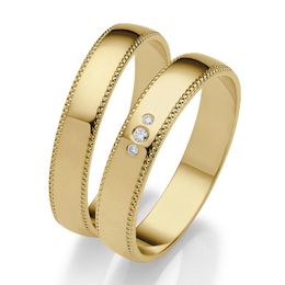 Firetti Unisex Trauring &raquo;Schmuck Geschenk Gold 375 Hochzeit Ehering "LIEBE"&laquo; Made in Germany, wahlweise mit oder ohne Brillanten gold