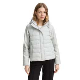 Tom Tailor Damen Tom Tailor Steppjacke mit Kapuze mit Kapuze grau M