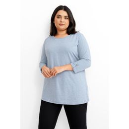 Only Carmakoma Damen Only CARMAKOMA 3/4-Arm-Shirt &raquo;CARSLUB 3/4 O-NECK FOLD UP TO JRS BS&laquo; M