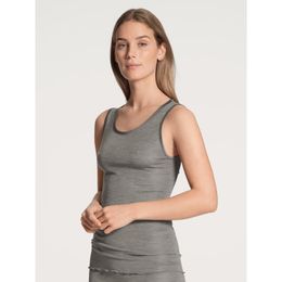 Calida Damen Calida Tanktop &raquo;True Confidence&laquo; Rundhals, atmungsaktiv, w&auml;rmend, elastisch, Feinripp-Qualit&auml;t grau XS (36/38)