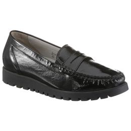 Waldl&auml;ufer Waldl&auml;ufer Damen Mokassin &raquo;HEGLI&laquo; Slipper, Bequemschuh aus Lackleder, in komfortabler Schuhweite H schwarz 10 (44,5)