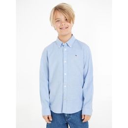 Tommy Hilfiger Jungen Langarmhemd &raquo;BOYS STRETCH OXFORD SHIRT L/S&laquo; Kinder bis 16 Jahre, Button-down-Kragen, Langarm, Logo-Flag blau 3 (98), N-Gr